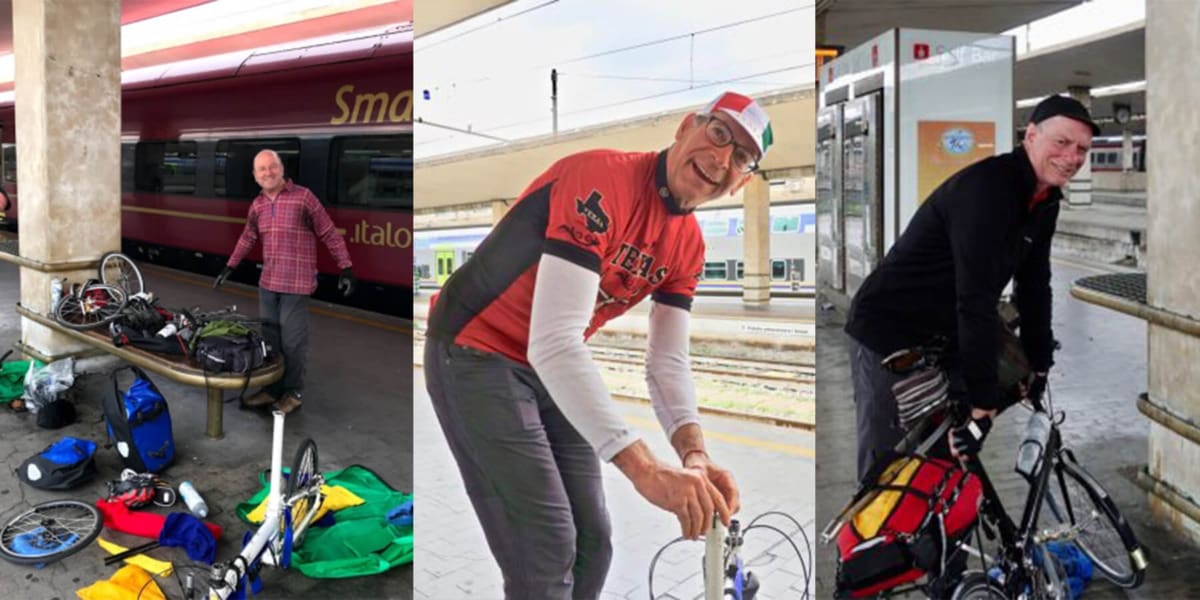 Three Guys wandering around Italy from Florence to Rome on Bike Friday ...