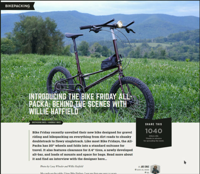 All-Packa Adventure Across North Dakota | Bike Friday