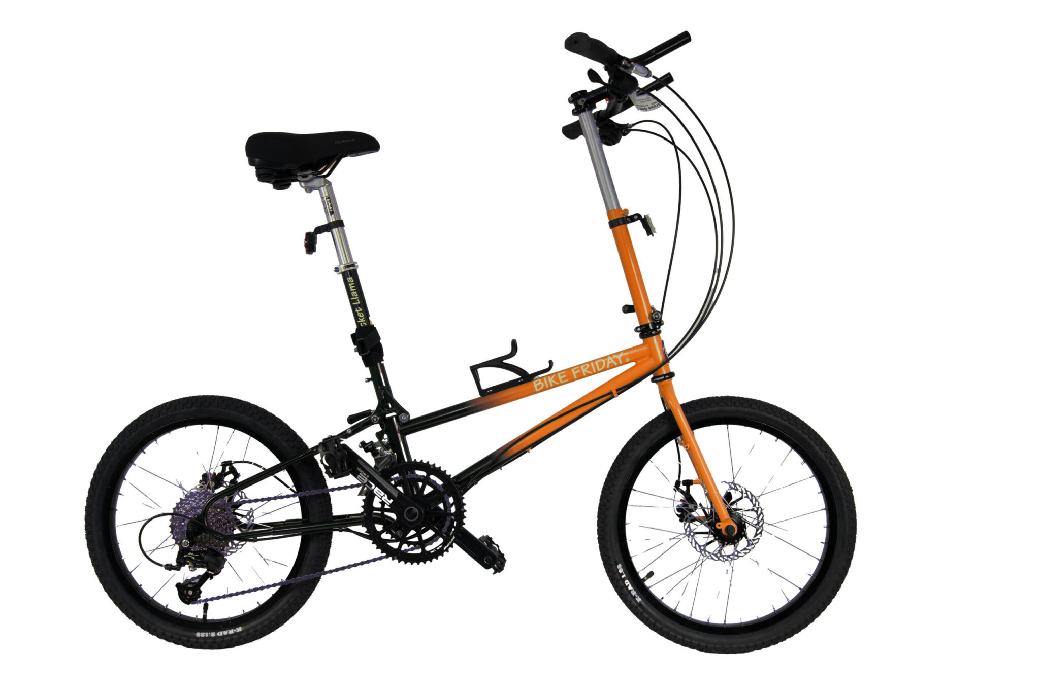 orange fade diamond llama | Bike Friday