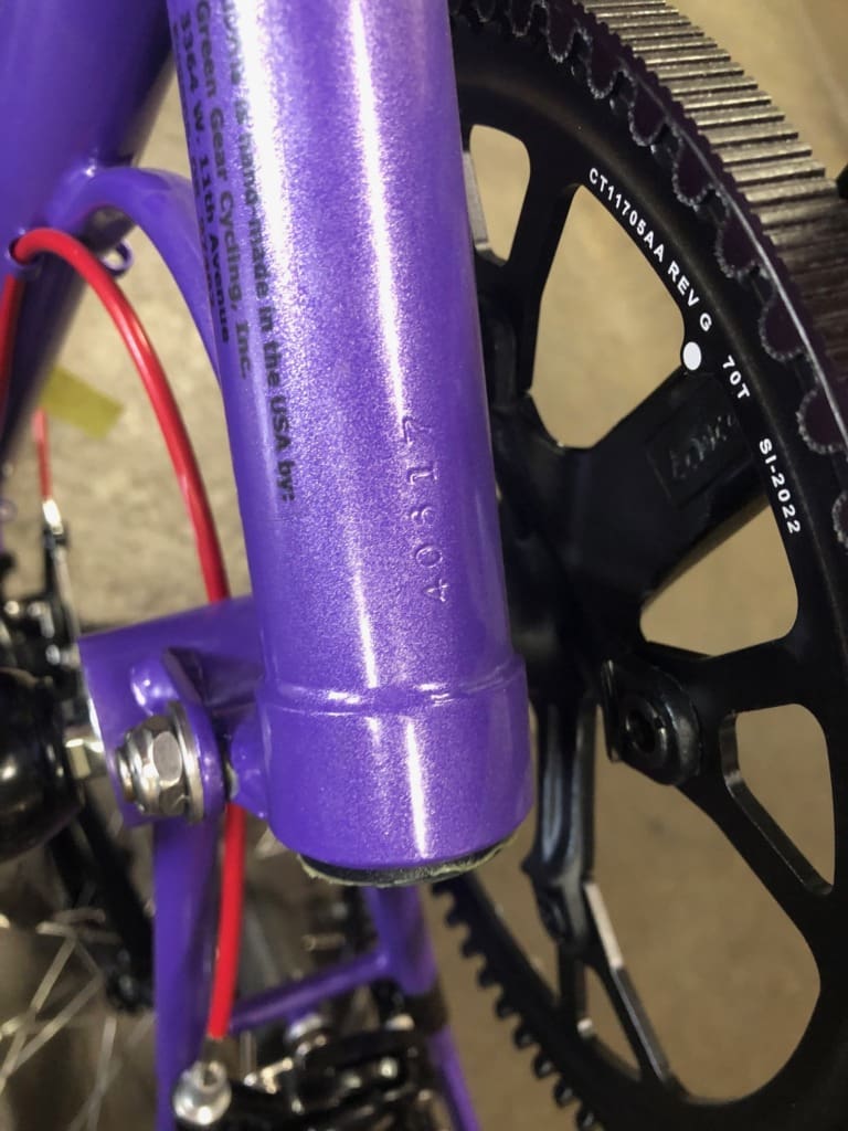 Bike Friday | Service Library | Locating the frame or serial number